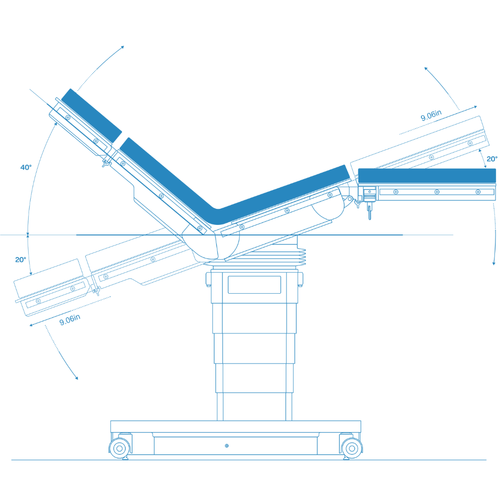 ST500 - 1000lb Surgical Table Platform - Infinium Medical
